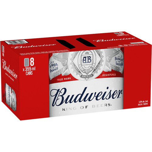 Budweiser 8 Pack Cans 355ml
