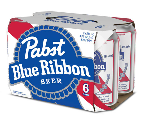 Pabst Blue Ribbon 6 Pack Cans 355ml
