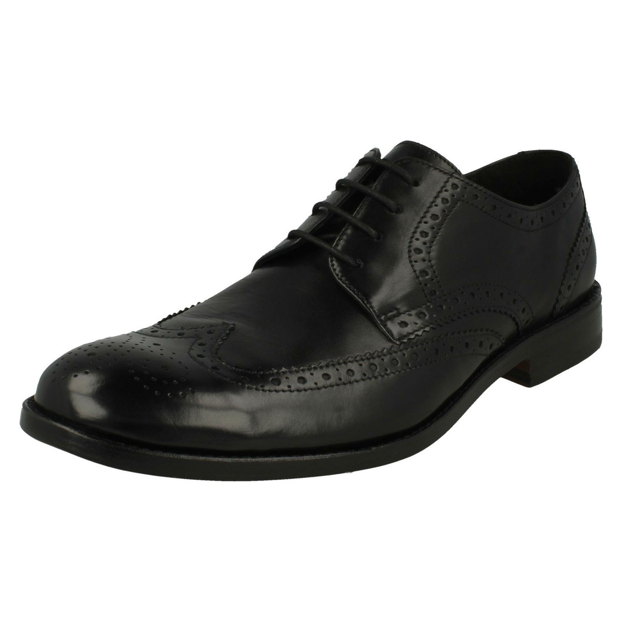 Mens Clarks Formal Brogue Detailed Shoes James Wing