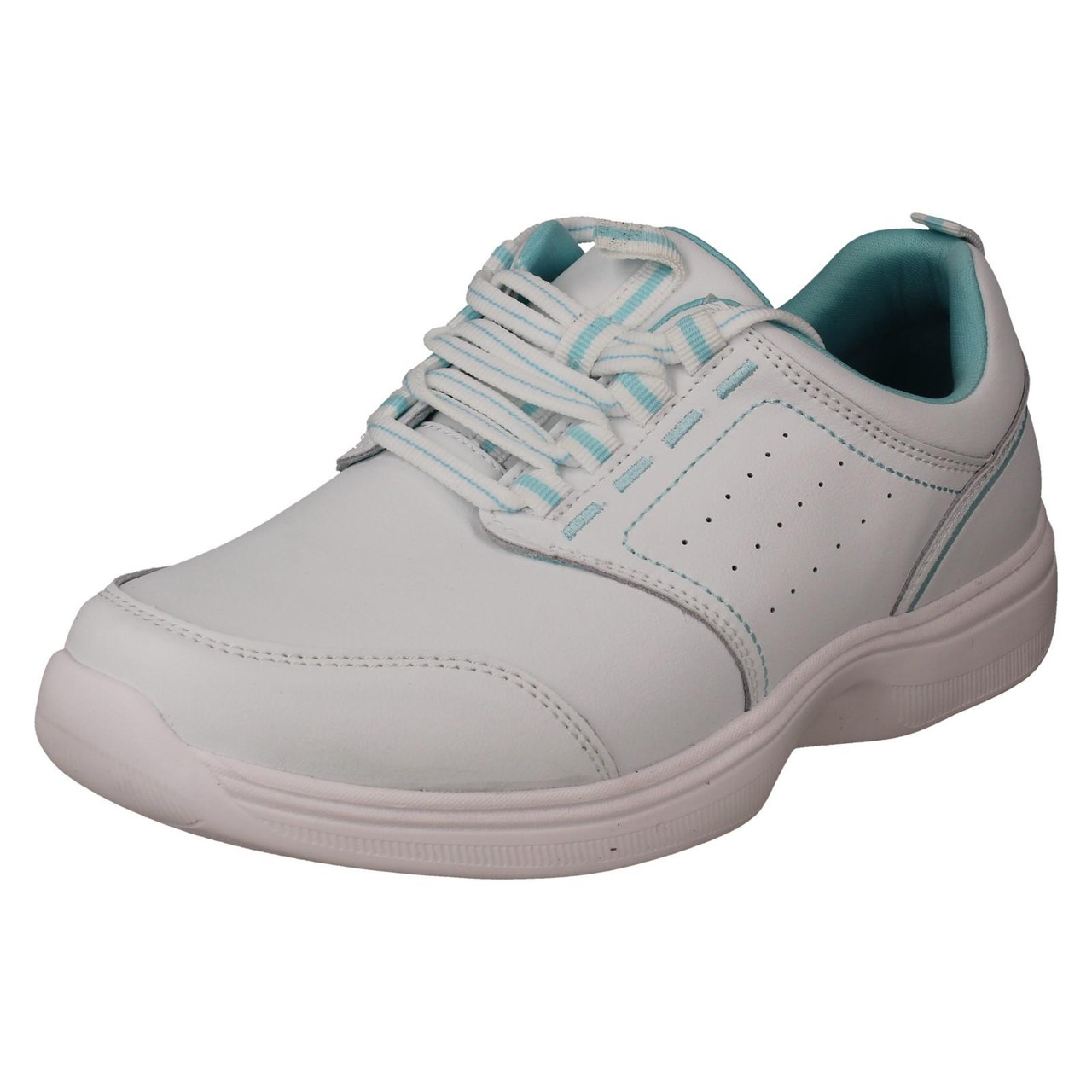 Ladies Padders Dual Fit Casual Leather Trainers - Bobbie