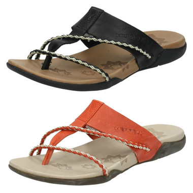 Ladies Merrell Toe Post Sandals Amber