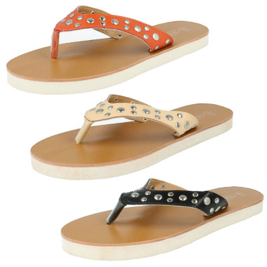 Ladies Spot On Open Back Sandals