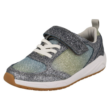 Girls Clarks Glitter Detailed Trainers - Aeon Sparkle K