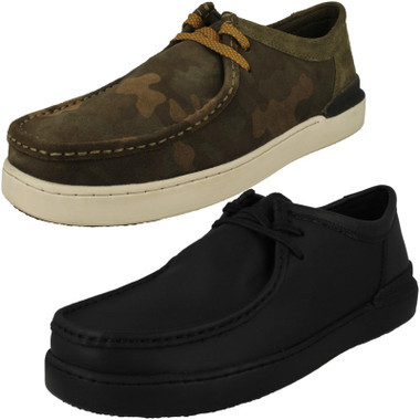 Mens Clarks Moccasin Detailed Lace Up Shoes - Court Lite Wally