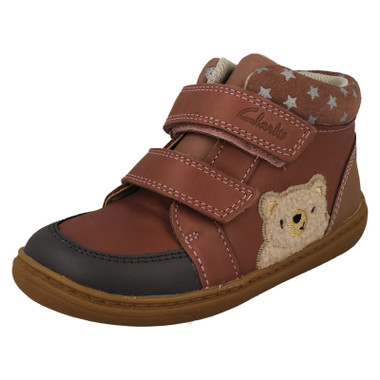 Girls Clarks Bear Detailed Ankle Boots - Flash Bear