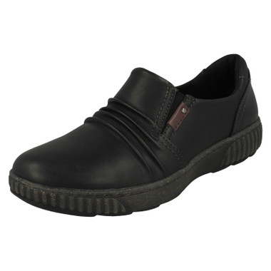 Ladies Clarks Ruffle Detailed Gusset Side Shoes - Magnolia Faye