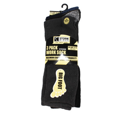 Mens Storm Ridge Cotton Blend Work Socks Pack of 3 - SK631