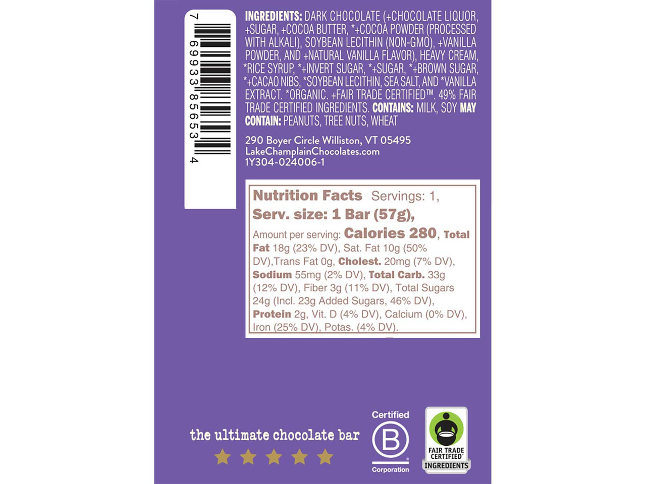 Chocolate Caramel Candy Bars: 5 Star Bar with Cacao Nibs
