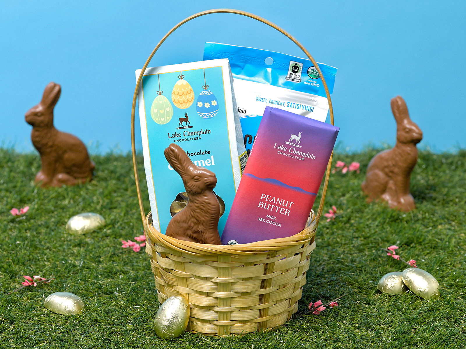 Chocolate Easter Baskets: Milk Chocolate Easter Gift Basket