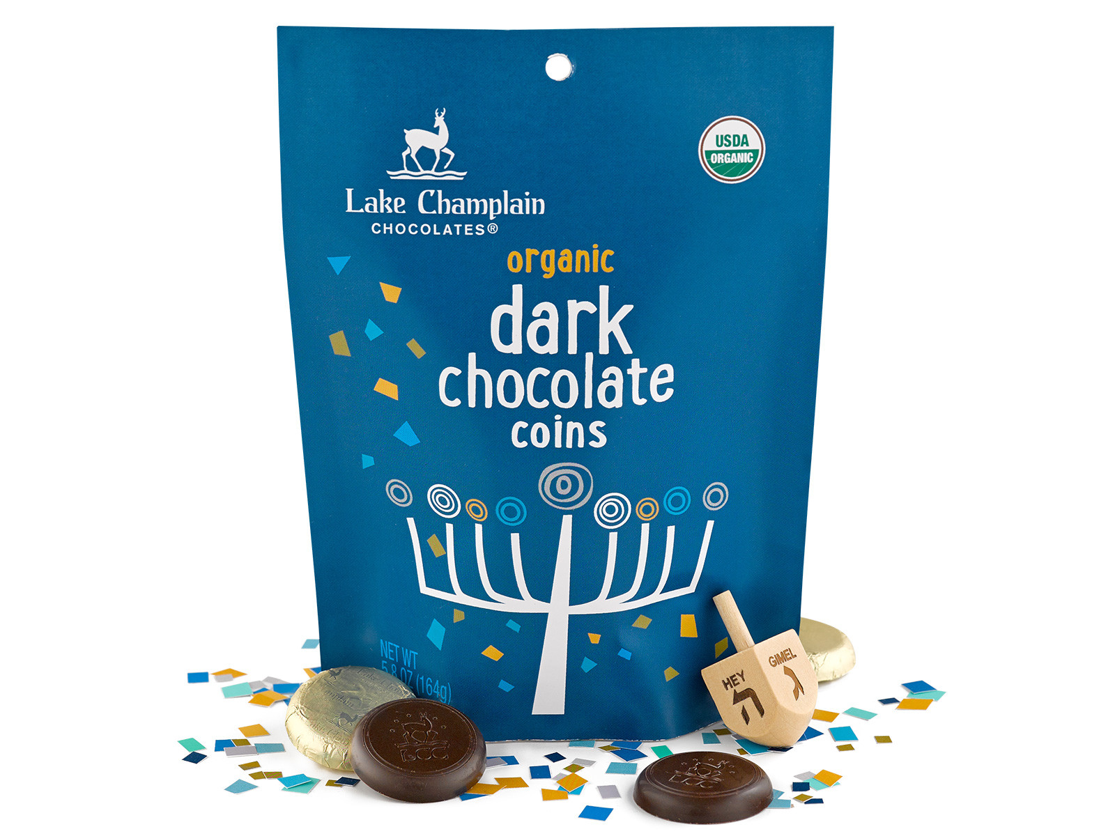 Hanukkah Chocolate Coins: Dark Chocolate Gelt