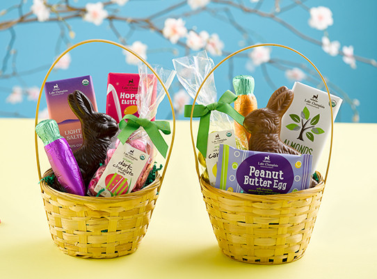 Send Easter Baskets: Organic Dark Chocolate Easter Basket Delivery