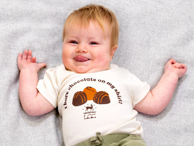 100% Organic Cotton Baby Onesie | Lake Champlain Chocolates