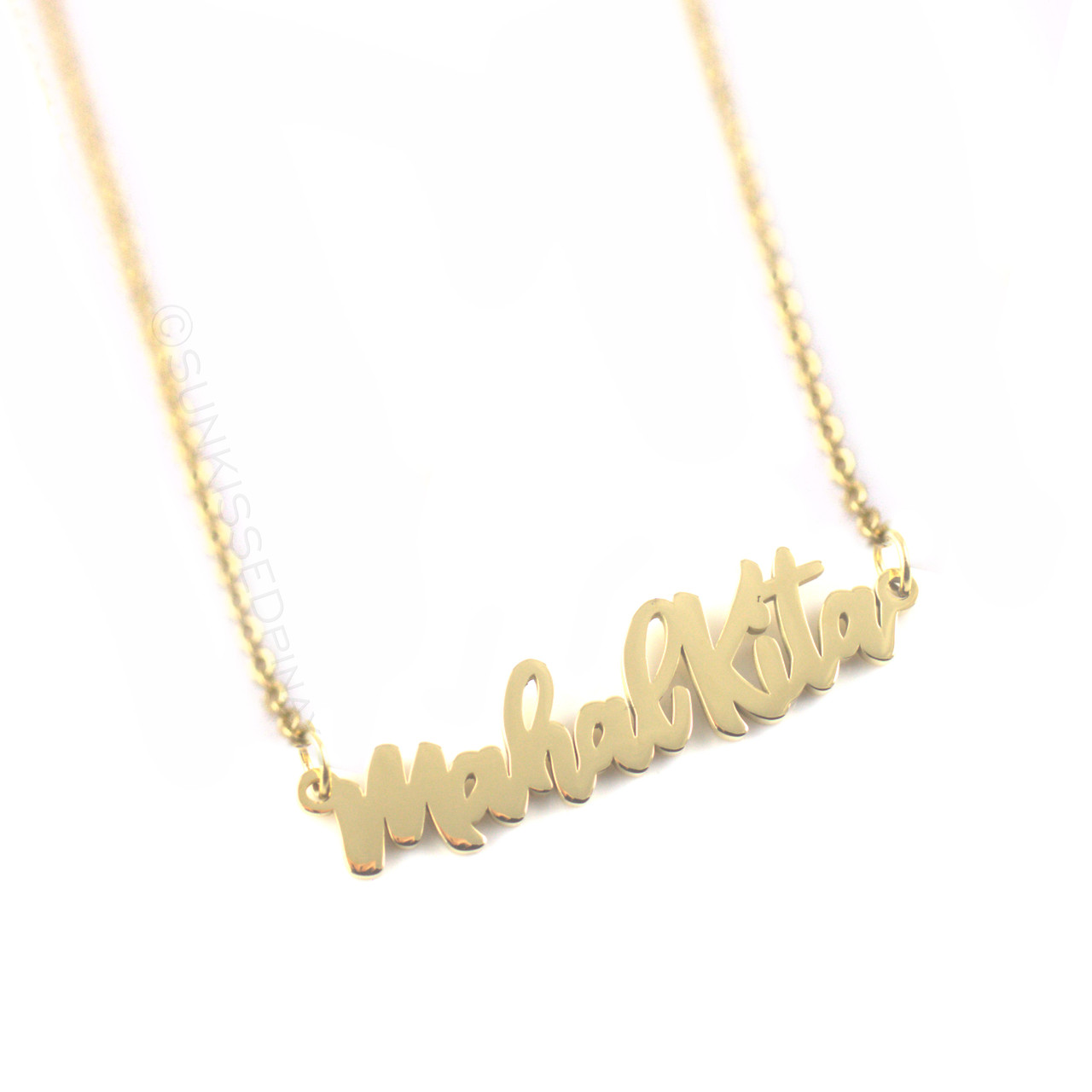 Kapampangan script necklace - Custom Kulitan jewelry