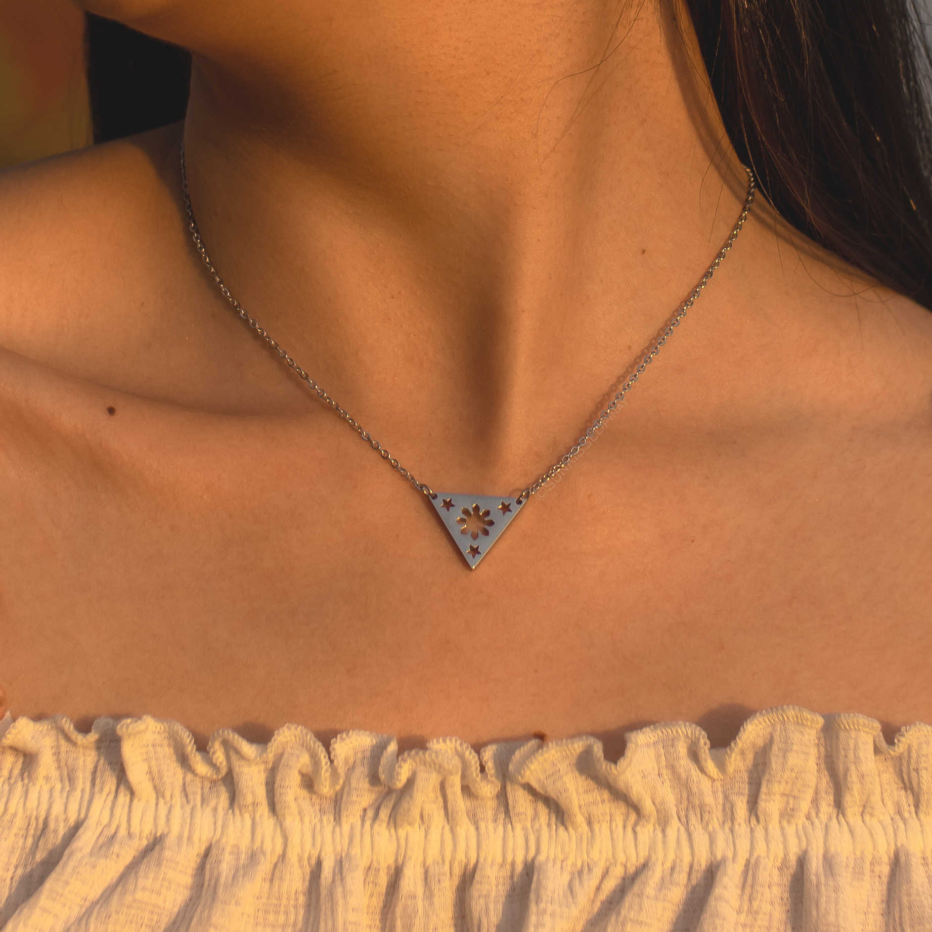 Kapampangan script necklace - Custom Kulitan jewelry