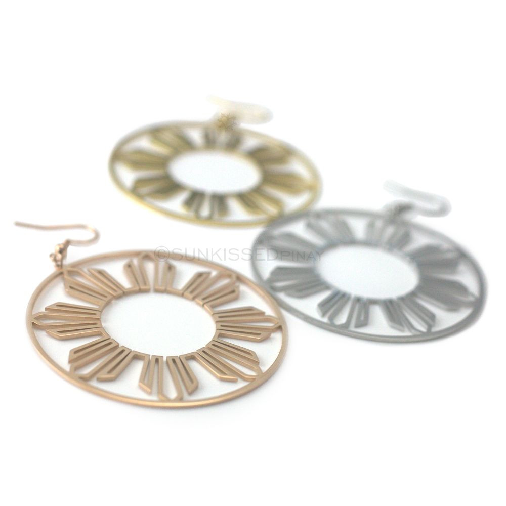 Filipino pride hoop earrings and studs