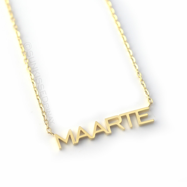 Kapampangan script necklace - Custom Kulitan jewelry
