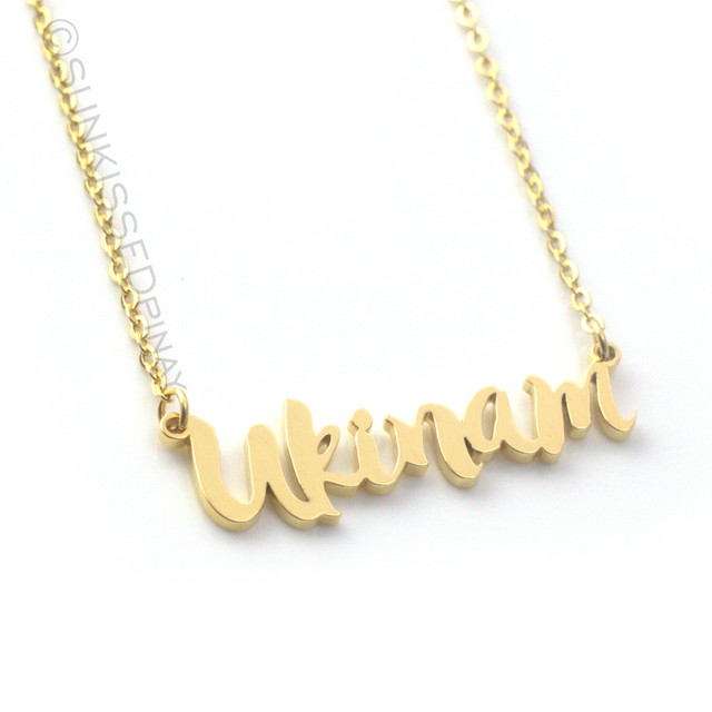 Kapampangan script necklace - Custom Kulitan jewelry