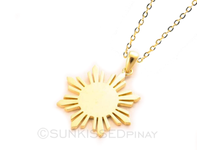 Pre-Order your 14k Gold Philippine Sun Necklace - Sunkissed Pinay