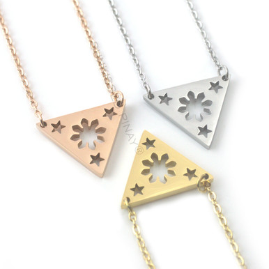 Sun and Star Triangle Necklace