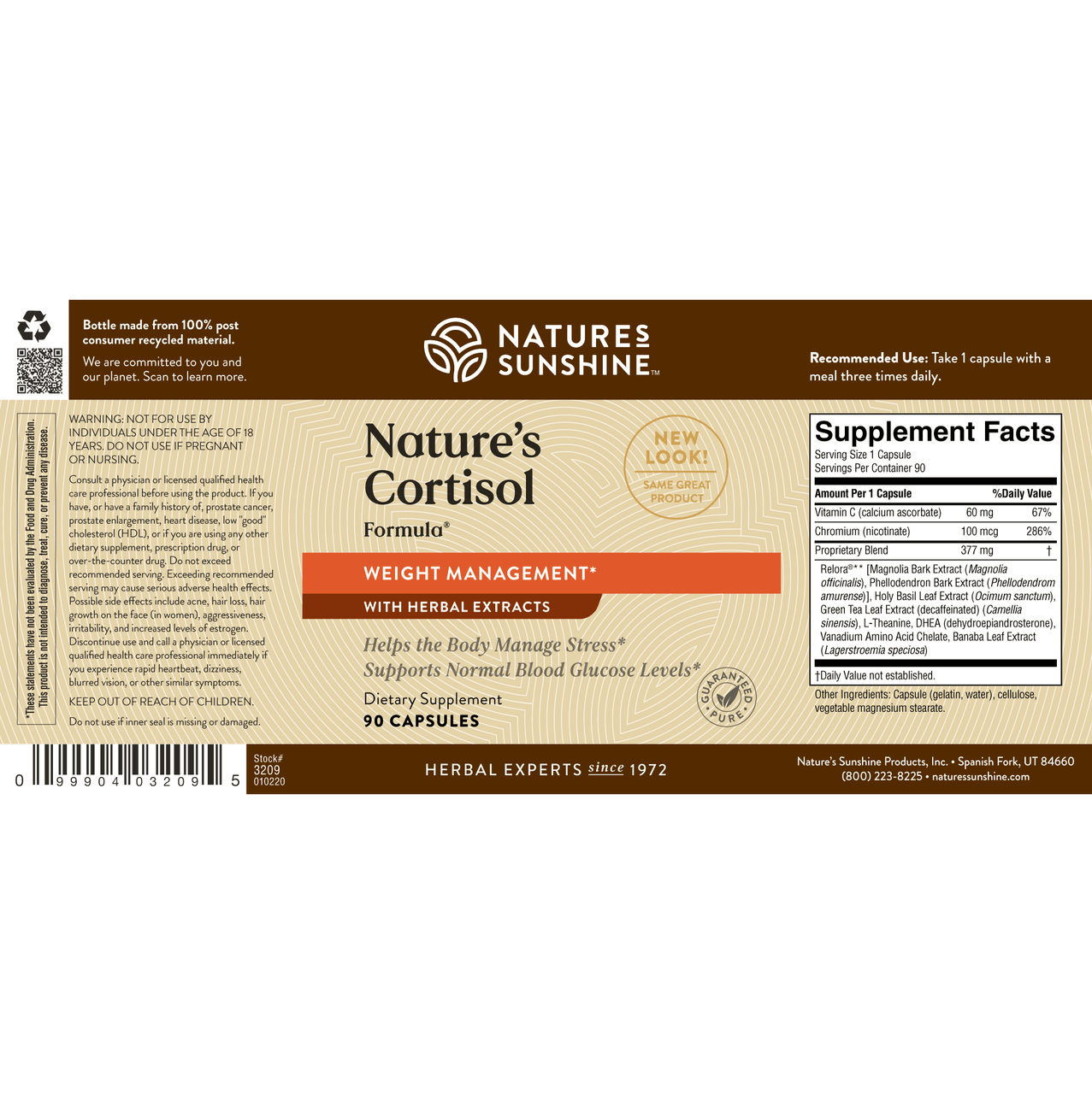 NATURE'S CORTISOL FORMULA® (90 Caps)