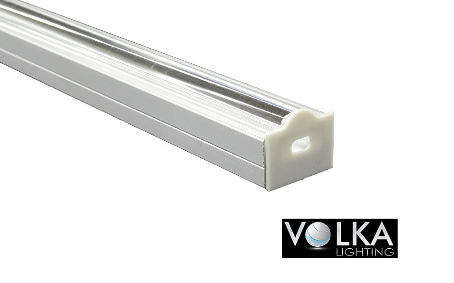 Aluminium LED Profile Ceiling | Surface Mounted LED Channel with Clear ...