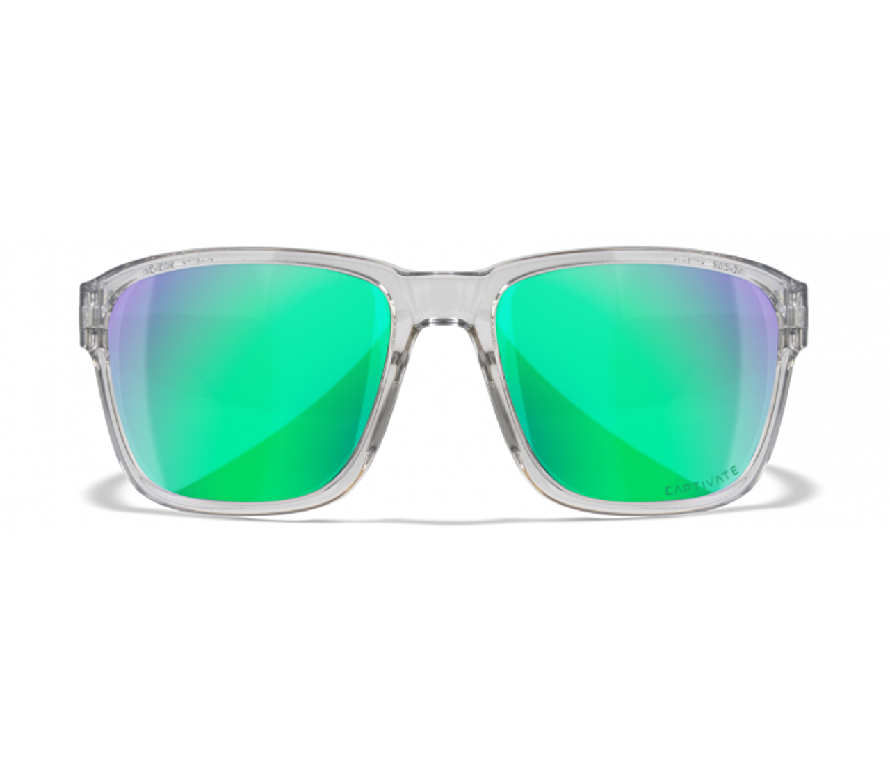 Wiley X Trek Captivate Polarised Green Mirror Lens Wgloss Crystal