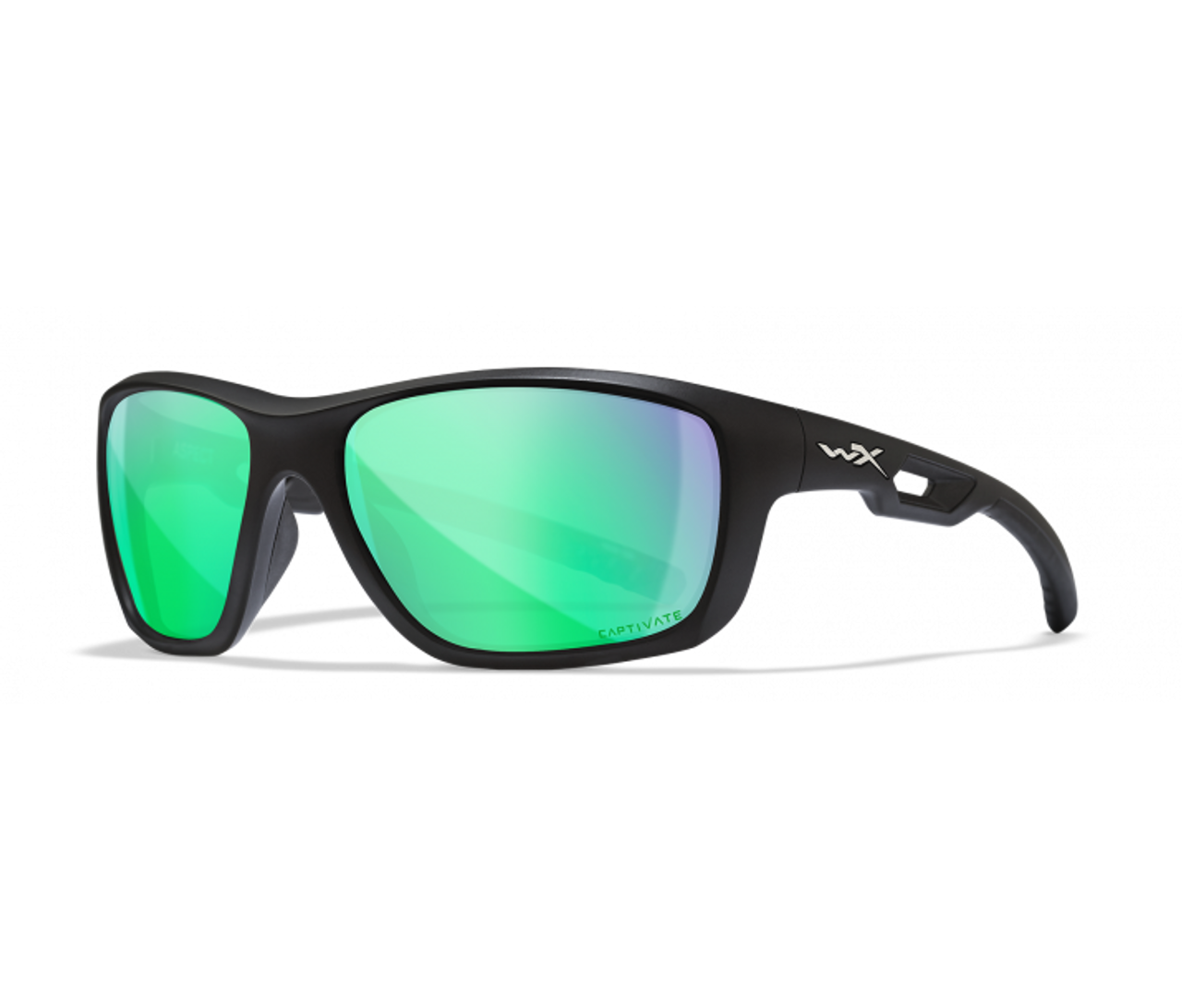 Wiley X Aspect Captivate Polarised Green Mirror Lens W Matte Black