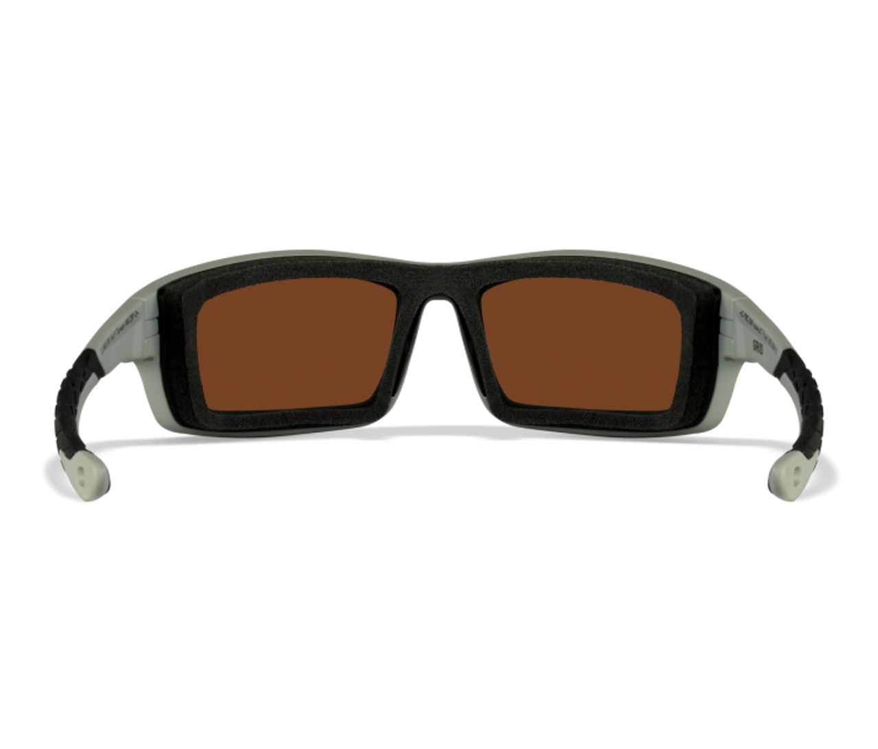 Wiley X Grid Captivate Polarised Green Mirror Lens W Matte Cool Grey