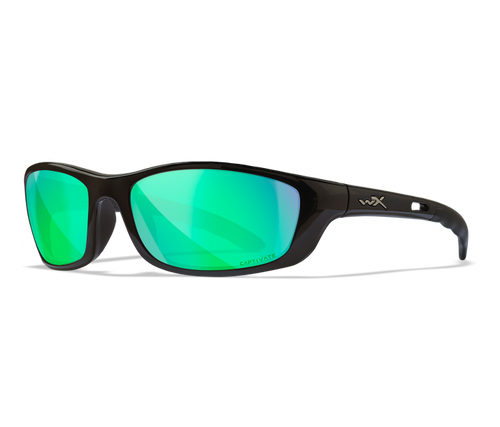 Wiley X Trek Captivate Polarised Green Mirror Lens Wgloss Crystal