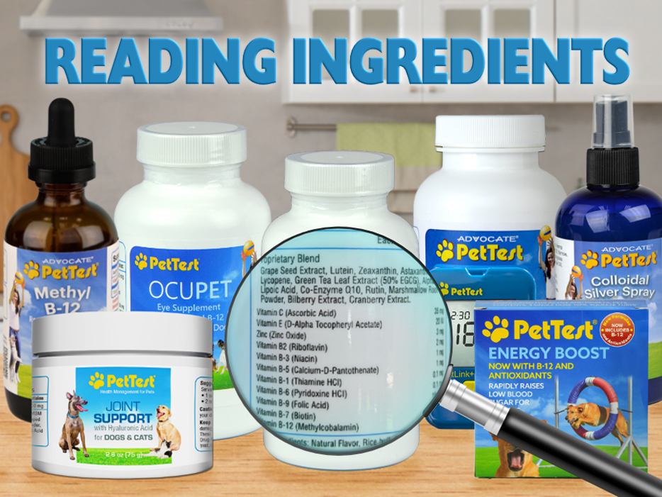 Reading Ingredients - PetTest by Advocate