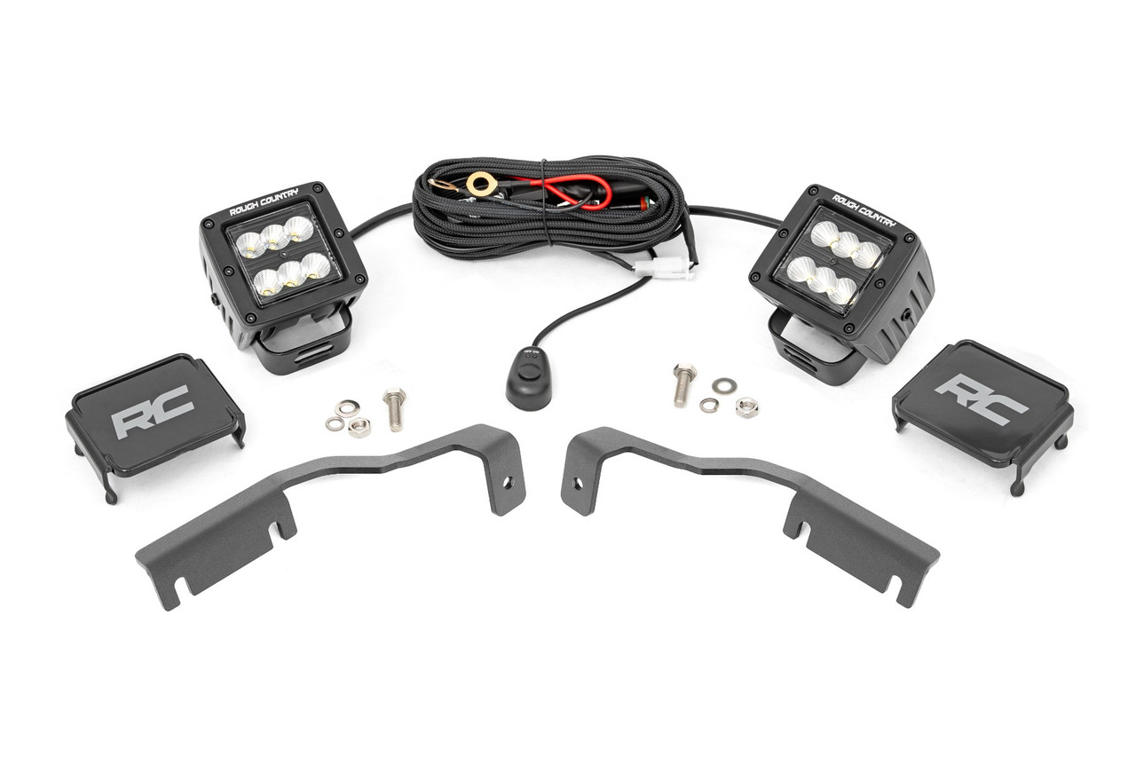 LED Light Kit | Ditch Mount | 2" Black Pair | Flood | Nissan Frontier ...