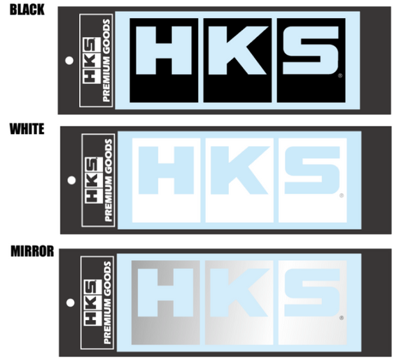 HKS LOGO Sticker W220 WHITE - 51003-AK153 - ID Speed Shop