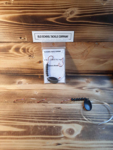 Black - #3 - 4'/48" - 20lb - 3-Hook Crawler Harness