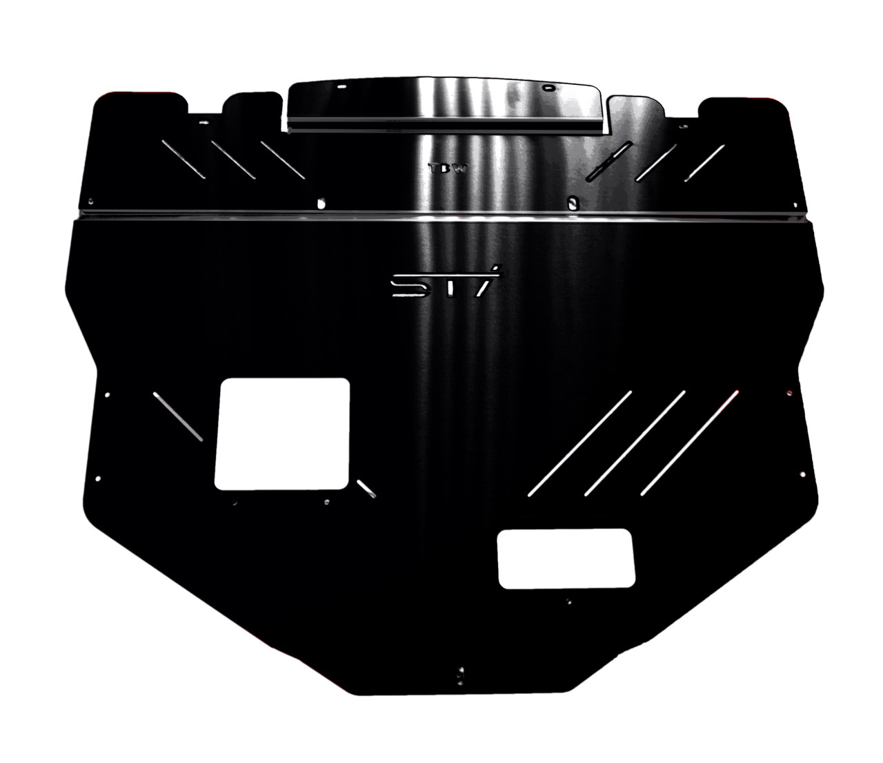 2015+ Subaru STI Aluminum Engine Under Tray Skid Plate BLACK ...