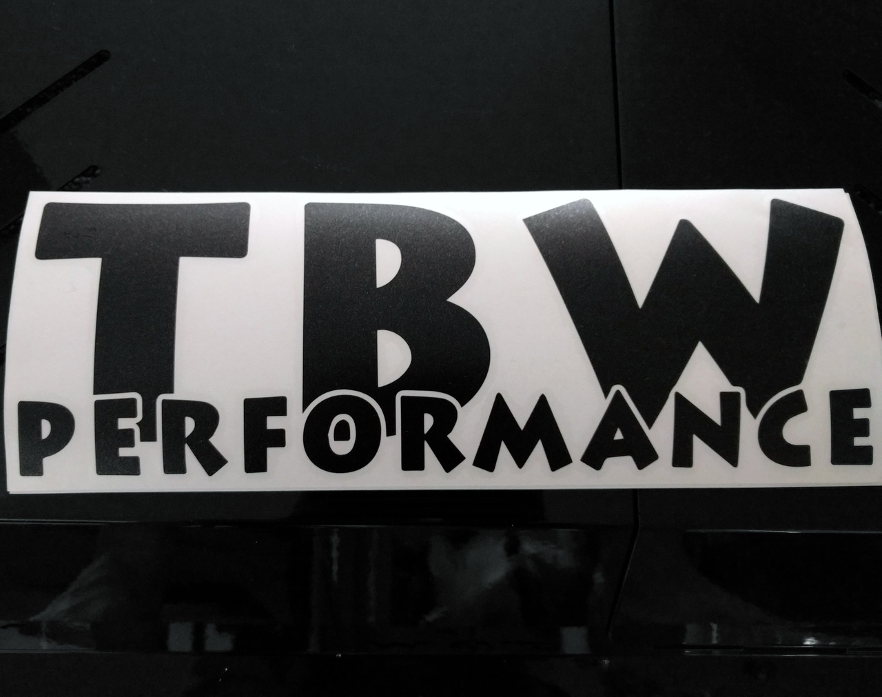 TBW Performance Decals (large) - White, Black or Silver