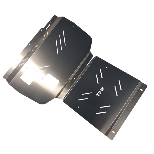 Front & Rear Aluminum Engine Under Trays for 16-21 Honda Civic 10th Gen ...