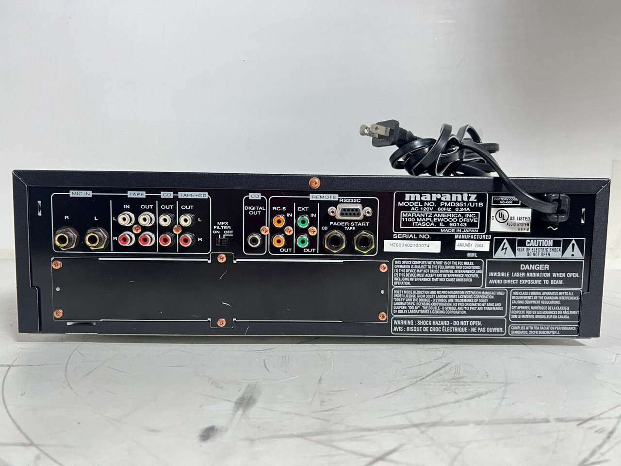 Marantz PMD351 Cassette/Compact Disc Player -03798 (One) - True Heart Sound