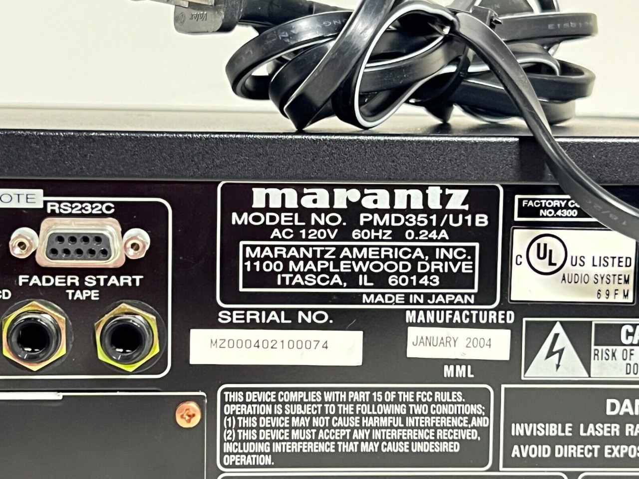 Marantz PMD351 Cassette/Compact Disc Player -03798 (One) - True Heart Sound