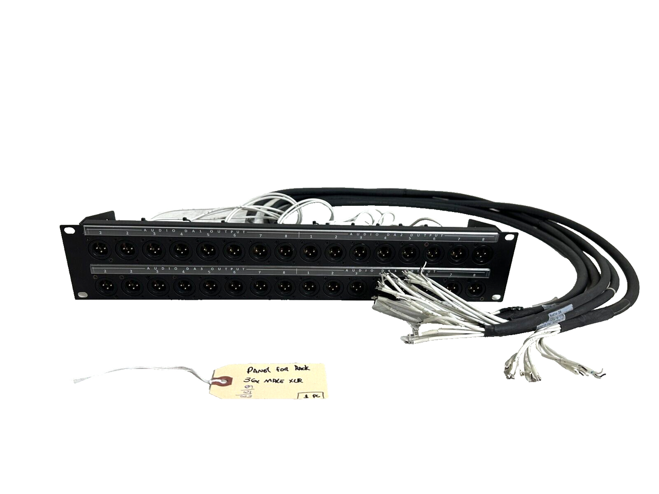 Unbranded Panel Rack W/36 Male XLR With Raw Ends - True Heart Sound