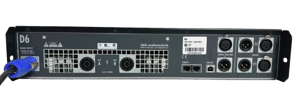 D&B Audiotechnik D6 Power Amp With NL4 (One) - True Heart Sound