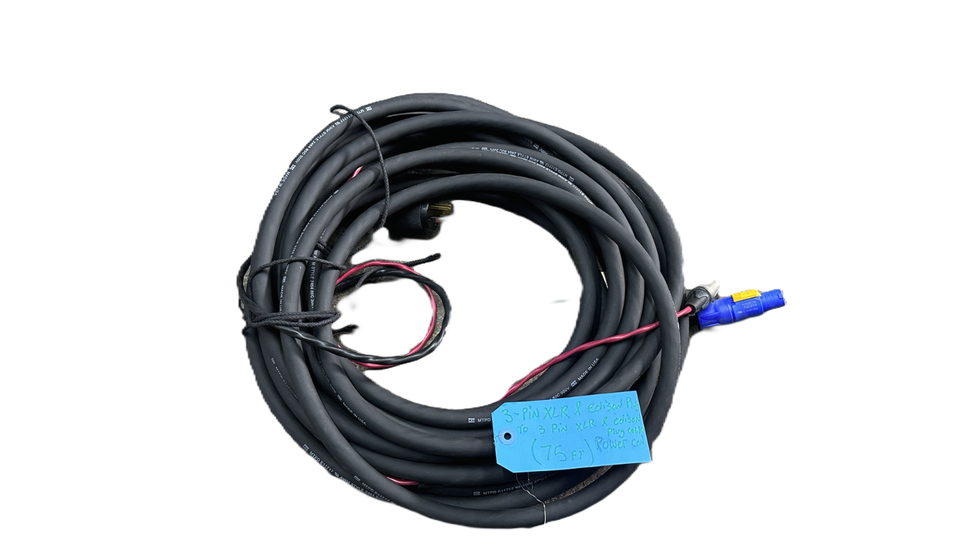 MTPD 75FT 3Pin XLR Edison Plug To 3Pin XLR Edison Plug Cables -8162 ...