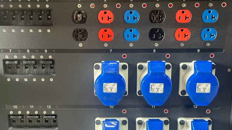 Power Distro 400a 3PH CAM-CEE 30A-BLU5 X3, 30A-BLU3 X 6, ED INDU #329 ...