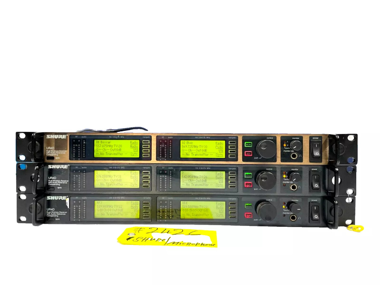 Shure UR4D Dual H4 Freq 518-578MHz Wireless Receiver #2426 (One) - True ...