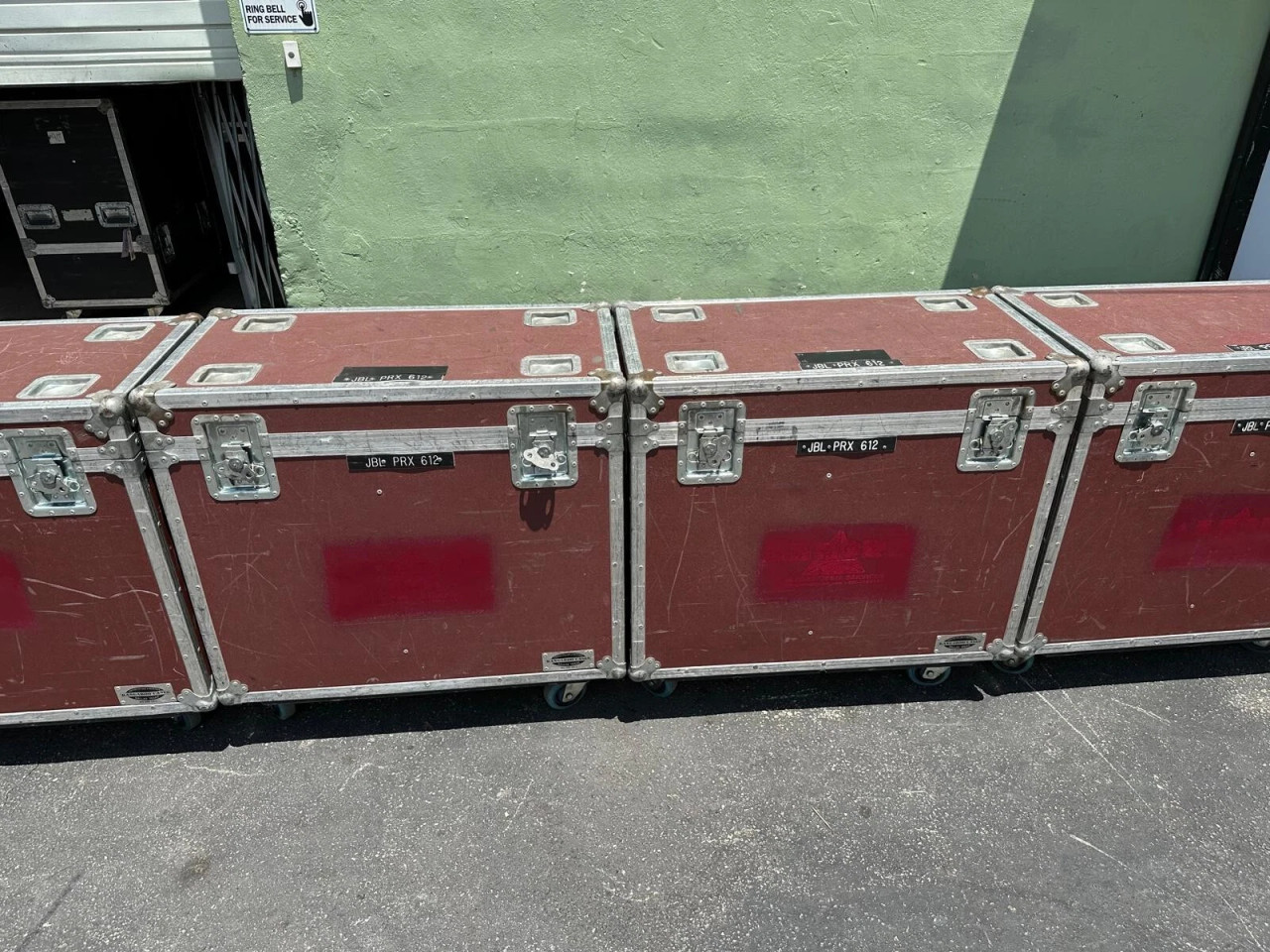 JBL PRX612M Powered Speakers in Wheeled Road Case (PAIR)THS - True ...