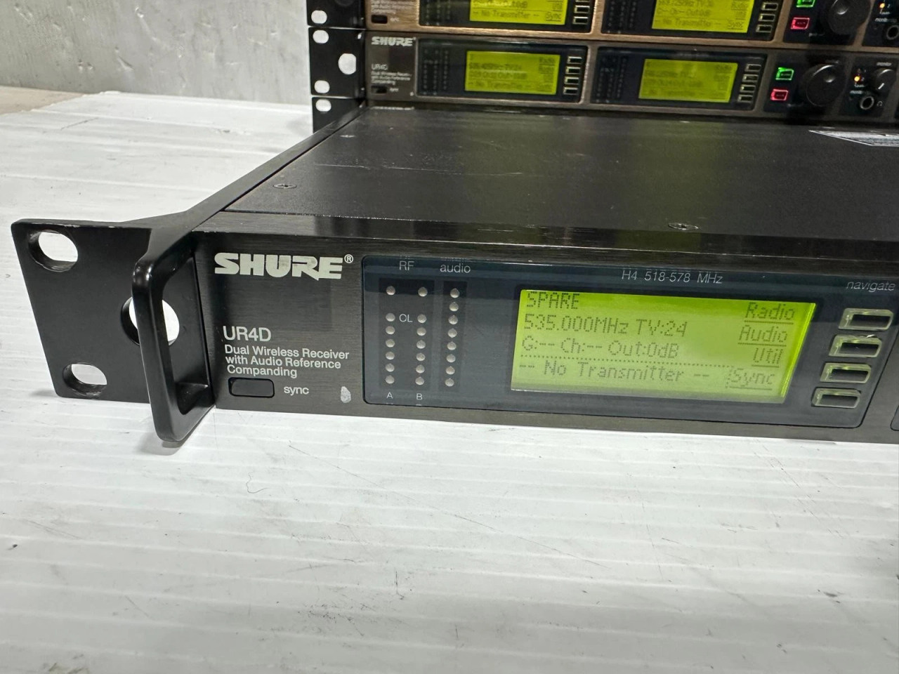 Shure UR4D Dual H4 Freq 518-578MHz Wireless Receiver -2892 (One) - True ...