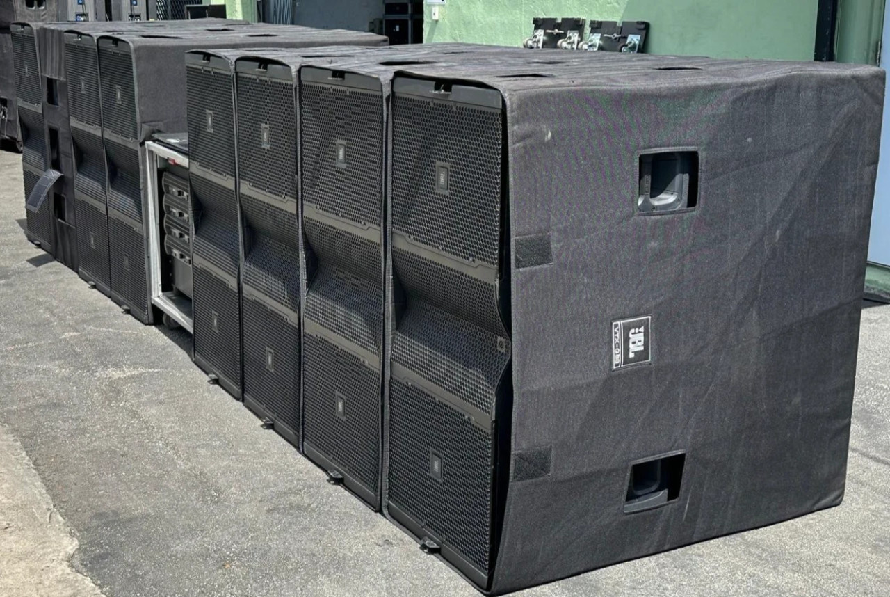 (8) JBL VTX G28 Dual 18" 8000W Subwoofer (1) CROWN 12000HD AMP - True ...