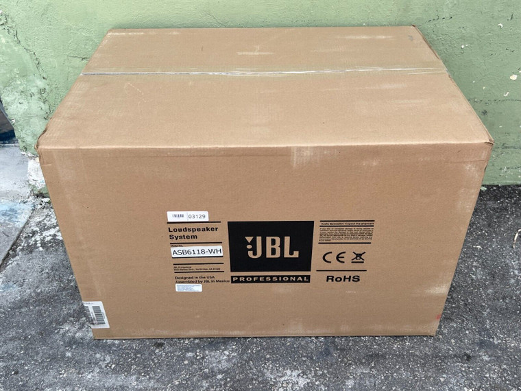 JBL ASB6118-WH High Power Sub 1 x 18" 2242H SVG Driver -03127 (One ...