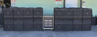 (8) JBL VTX S28 Dual 18" Subwoofer (1) CROWN 12000HD AMP RACK - True ...