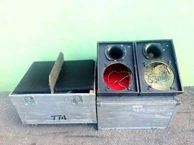 Dowlen 12" Wedge Monitor W/EP4 Empty Stage Monitor Cabinet W/Case ...