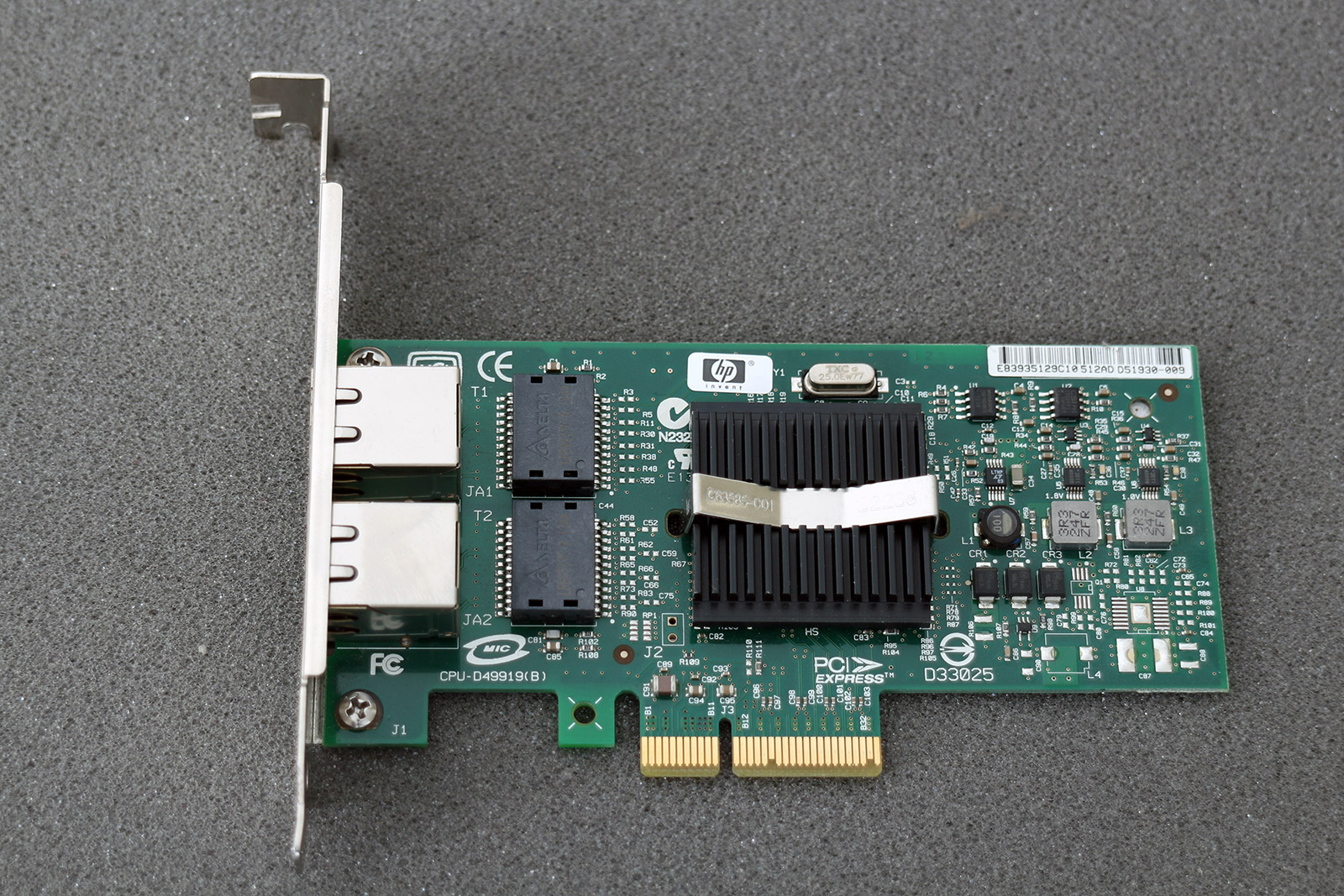 HP 412651-001 NC360T Full Height Dual Port PCIe Gigabit Ethernet ...